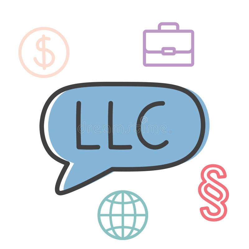 LLC Limited Liability Company Acronym on a Speach Bubble Stock Vector ...