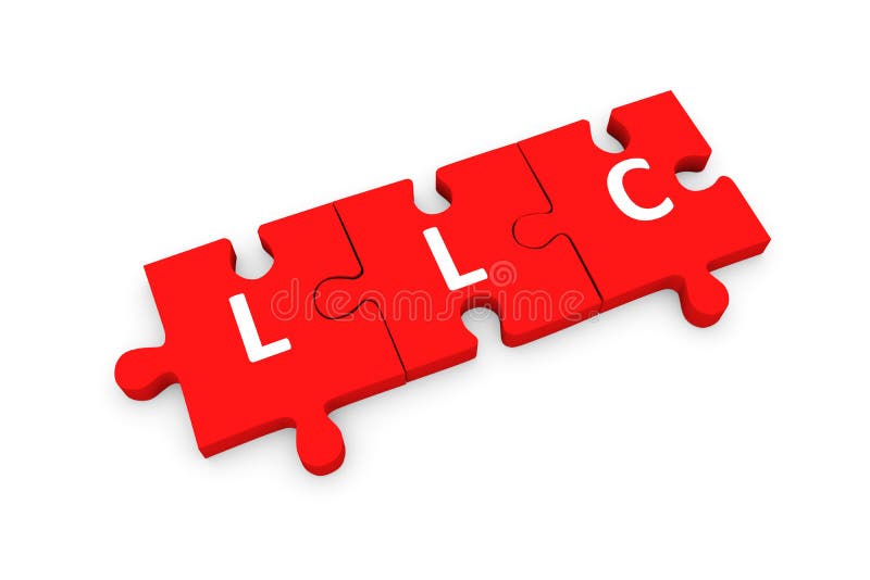 LLC puzzle conceptual stock illustration. Illustration of partnership ...