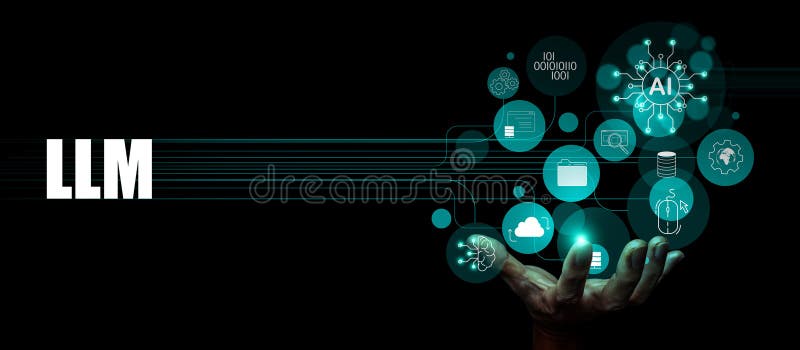 LLM AI System Integration stock image. Image of visualization - 379971031