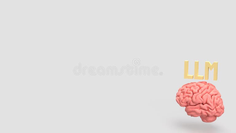 The LLM and Brain for Technology Concept 3d Rendering Stock ...