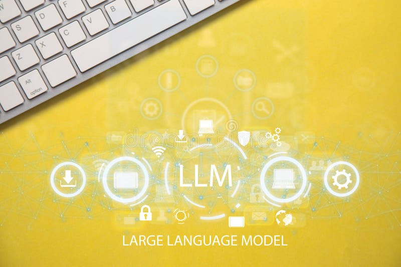 LLM-Large Language Model. Business Concept Stock Illustration - Illustration of innovation ...