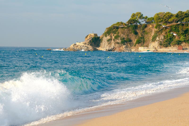 Lloret DE Mar Het Strand Van De Stad Stock Foto - Image of lichaam ...