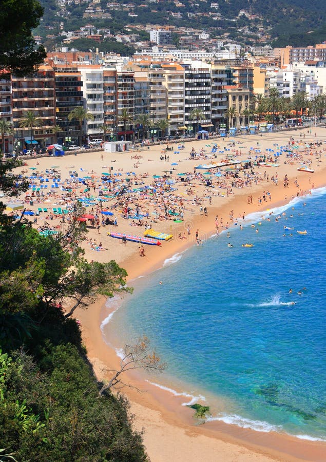 Lloret DE Mar Strand (Costa Brava, Spanje) Stock Foto - Image of ...