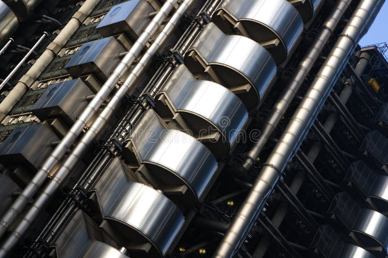 The Lloyds Building - Abstract Metal Building Structure Stock Image ...