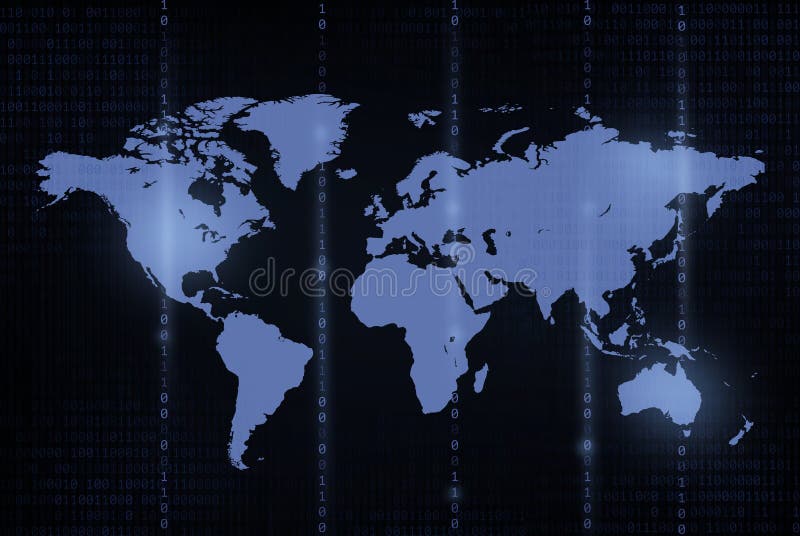 World is matrix stock illustration. Illustration of communication ...