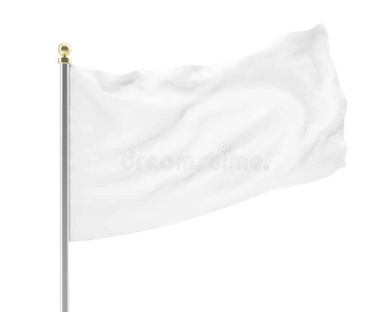 Llustration of an Empty White Flag Developing Stock Illustration ...