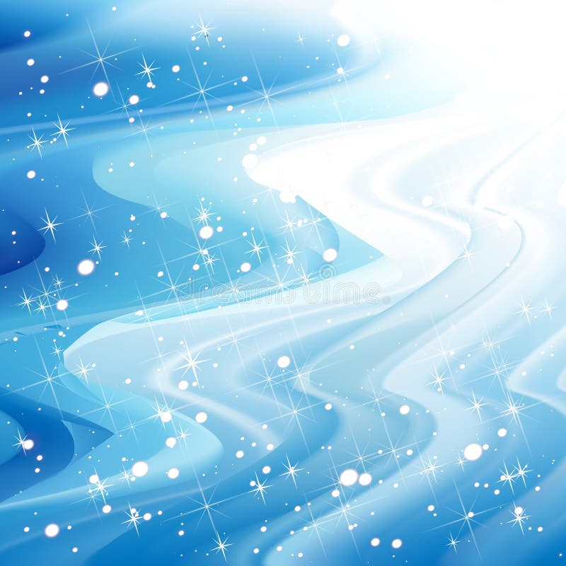 Llustration of Flowing Background with Rays and Stars Stock Vector ...