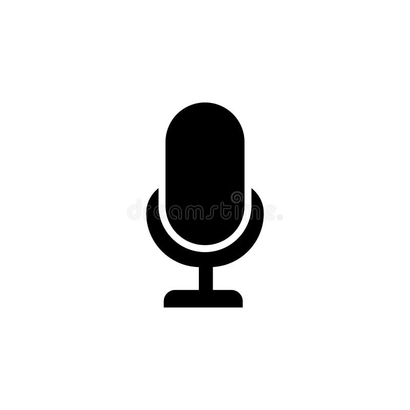 Llustration of Mic Sign. Karaoke Microphone Icon. Mic Vector Icon ...
