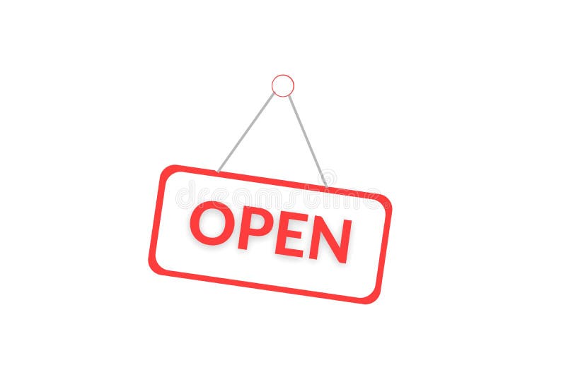 Open sign stock illustration. Illustration of presentation - 254926827