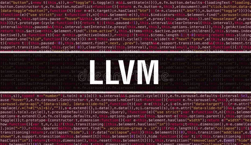 LLVM Text Written on Programming Code Abstract Technology Background of ...