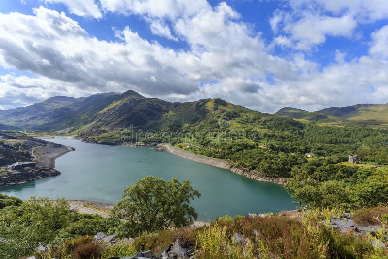 Llyn Peris & Electric Mountain Llanberis Stock Image - Image of ...