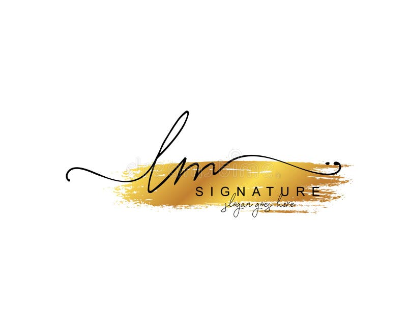 Initial LM Signature Logo Template Vector Stock Vector - Illustration ...
