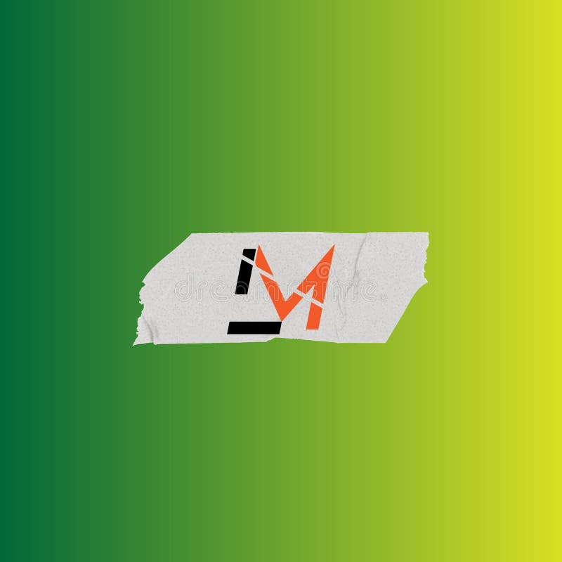 LM Text Logo Design stock vector. Illustration of advertising - 261426381