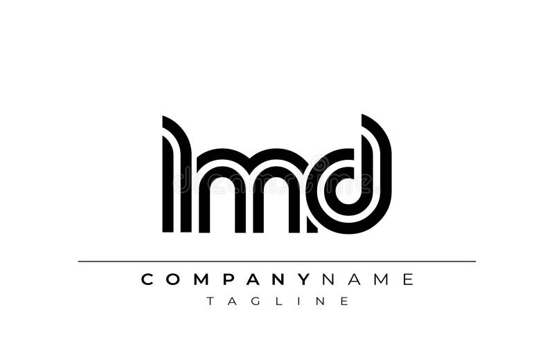 LMD Creative Unique Modern Letter Logo Design Stock Vector ...