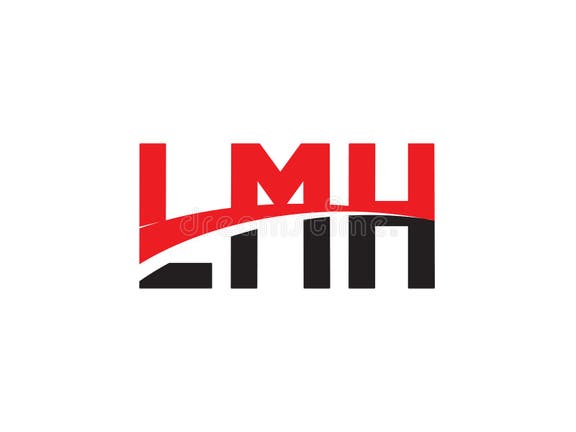 LMH Letter Initial Logo Design Stock Vector - Illustration of black ...