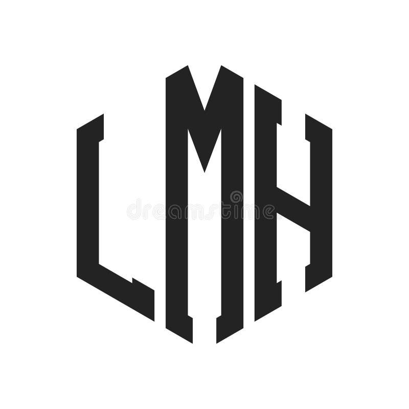 LMH Logo Design. Initial Letter LMH Monogram Logo Using Hexagon Shape ...