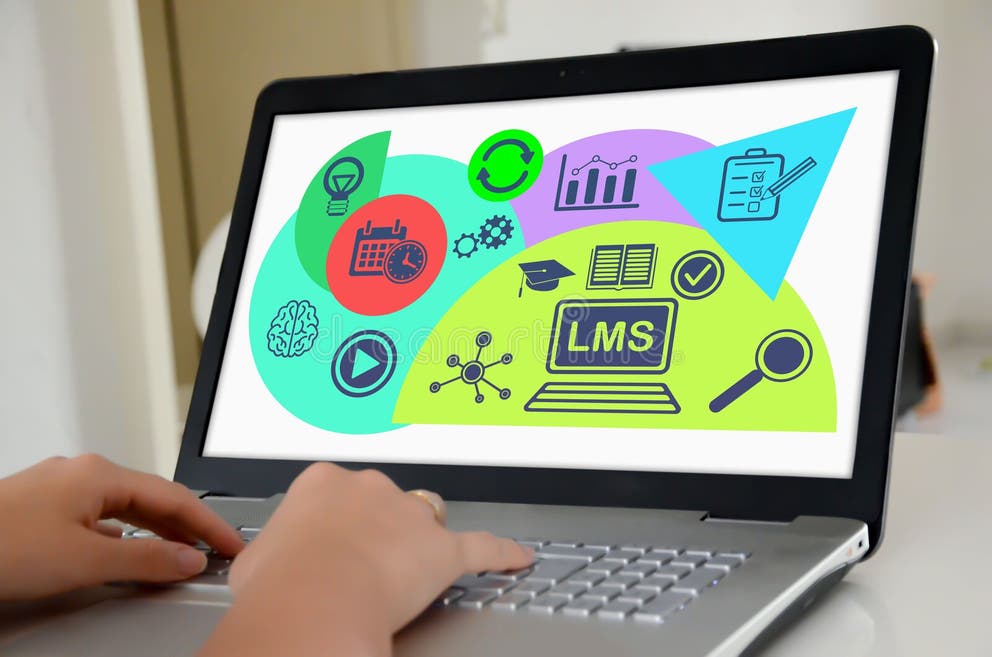 Lms Concept on a Laptop Screen Stock Image - Image of technology ...