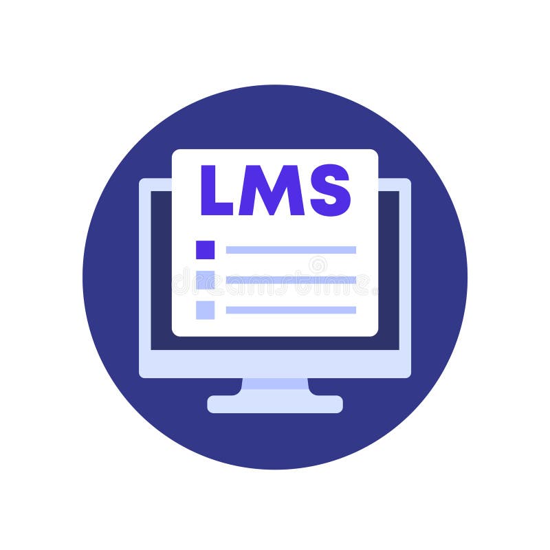 LMS Icon, Learning Management System, Flat Vector Stock Vector ...