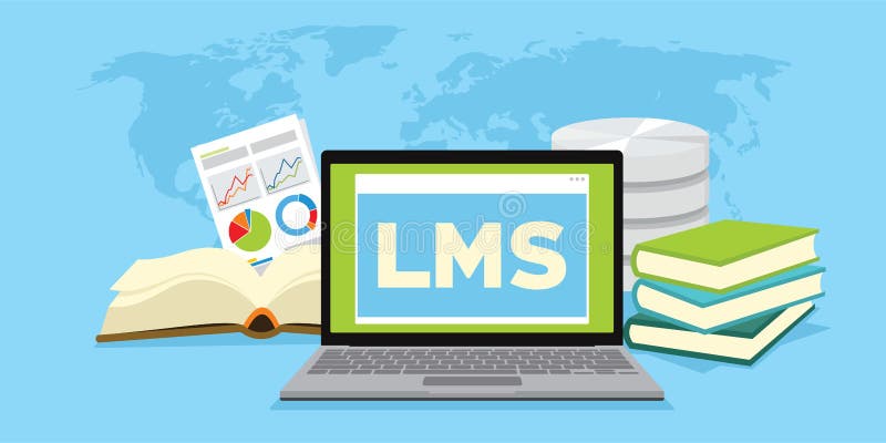 LMS Learning Management System Online Based Stock Vector - Illustration ...