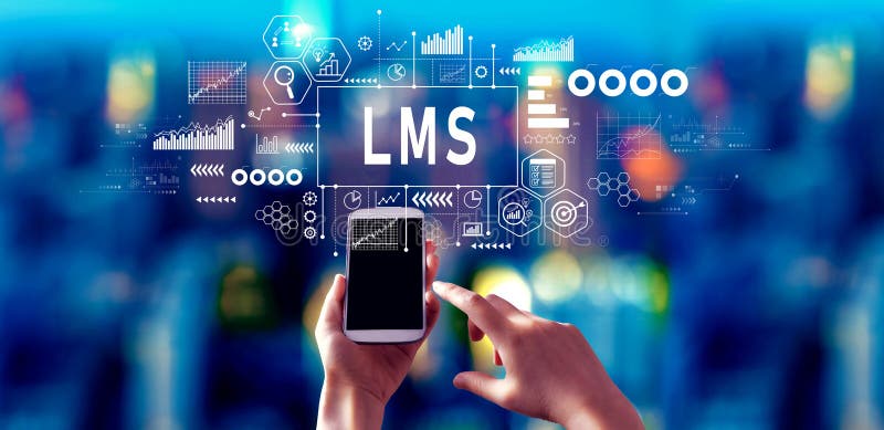 LMS - Learning Management System with Person Using a Smartphone at ...