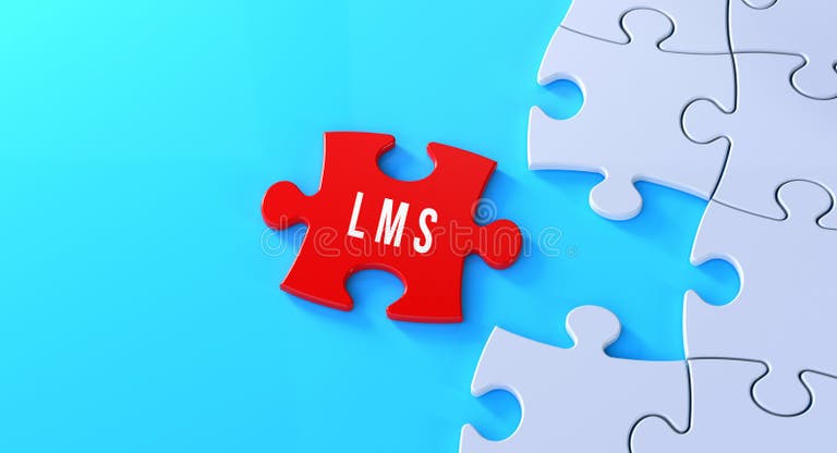 LMS (Learning Management System) Text Message on Red Puzzle Piece Stock ...