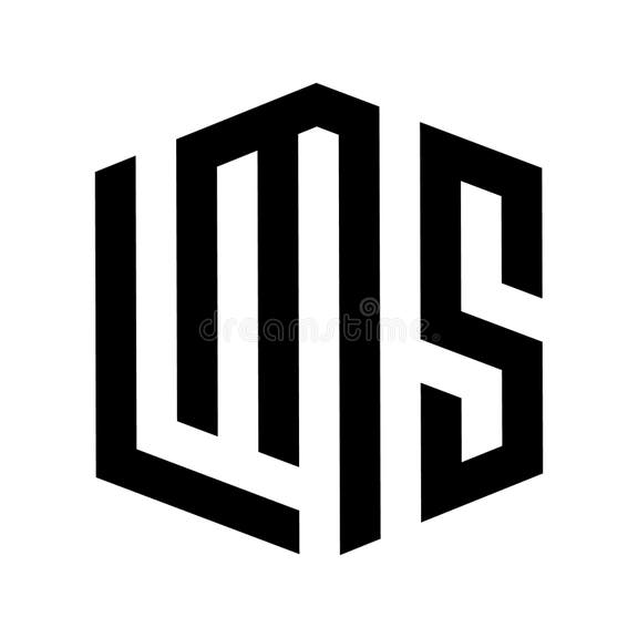 LMS Logo Design. Initial Letter LMS Monogram Logo Using Hexagon Shape ...