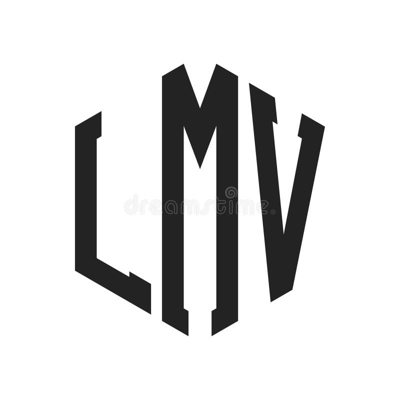 LMV Logo Design. Initial Letter LMV Monogram Logo Using Hexagon Shape ...