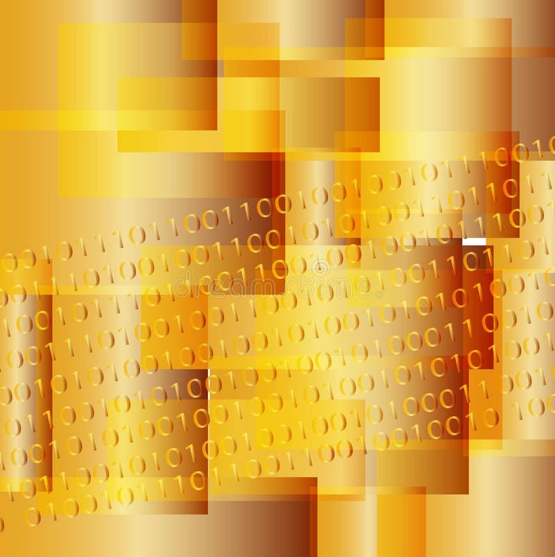 Units and Zeros on Metallic Background Stock Illustration ...