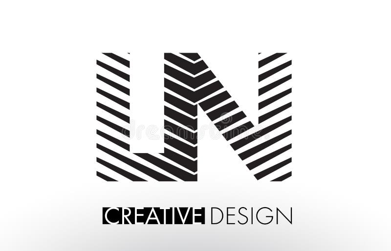 LN L N Lines Letter Design with Creative Elegant Zebra Stock Vector ...