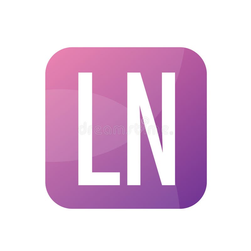 LN Letter Logo Design with Simple Style Stock Vector - Illustration of ...