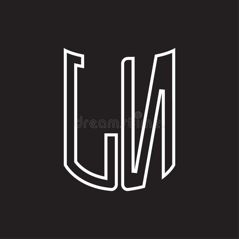 LN Logo Monogram with Ribbon Style Outline Design Template Stock Vector ...