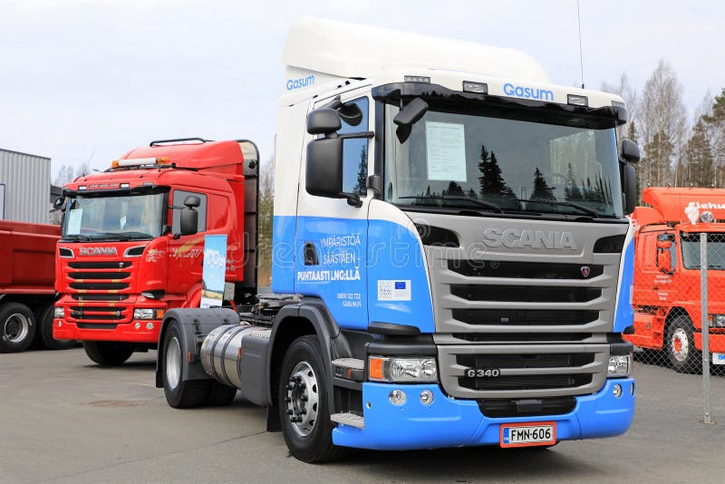 LNG Angetriebener LKW Scanias G340 Redaktionelles Stockfotografie ...