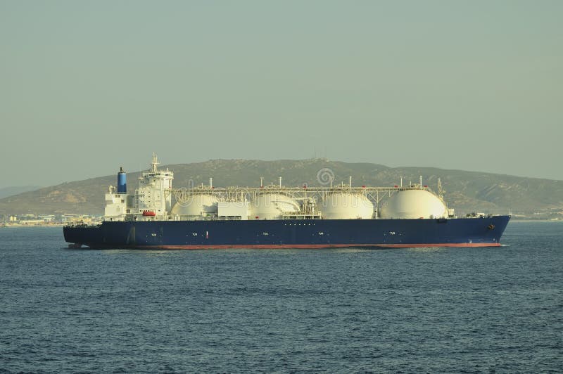 LNG Carrier Ship for Natural Gas Stock Photo - Image of freighters ...
