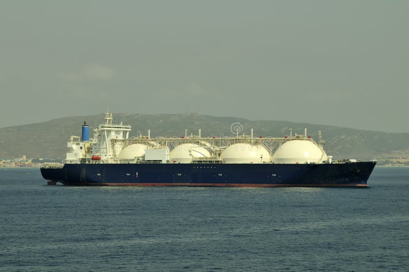 LNG Carrier Ship for Natural Gas Stock Image - Image of harbour ...