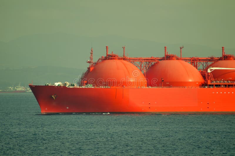 LNG Carrier Ship for Natural Gas Stock Image - Image of anchorage ...