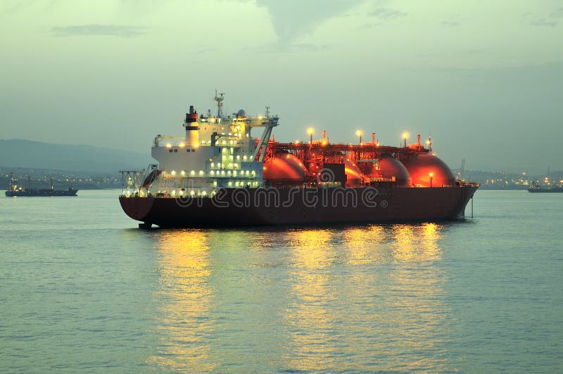 LNG Carrier Ship for Natural G Stock Image - Image of commerce ...
