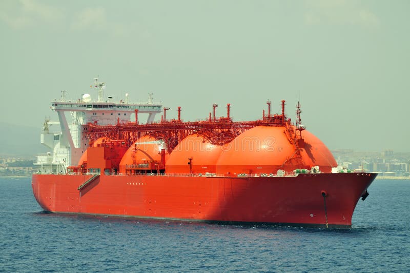 LNG Carrier Ship for Natural Gas Stock Image - Image of commercial ...
