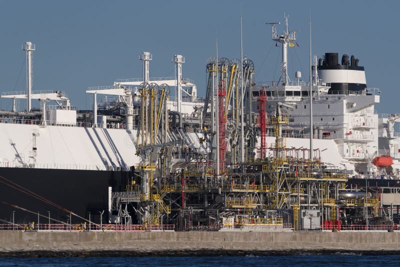 LNG TERMINAL stock image. Image of vessel, region, service - 372520775