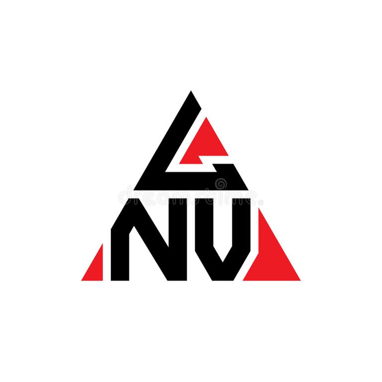 LNV Triangle Letter Logo Design with Triangle Shape. LNV Triangle Logo ...
