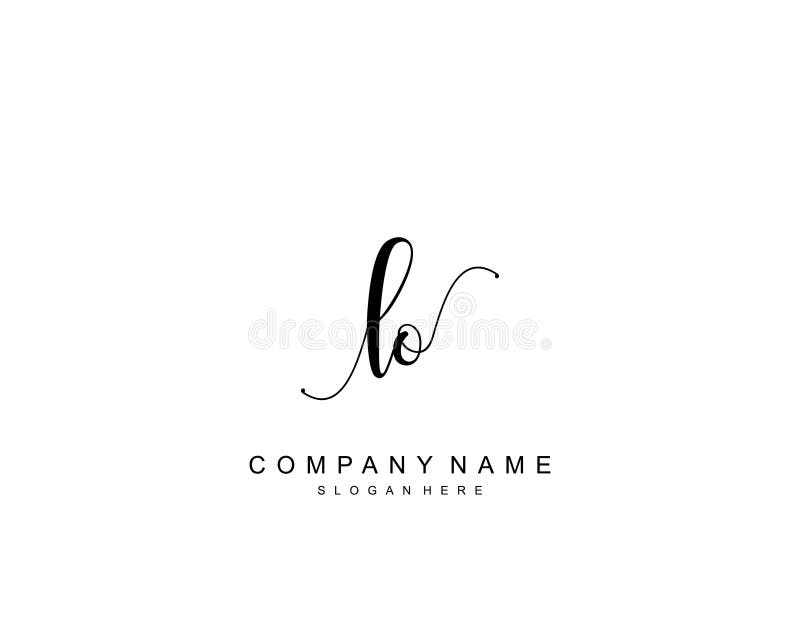 Initial LO Signature Logo Template Vector Stock Vector - Illustration ...