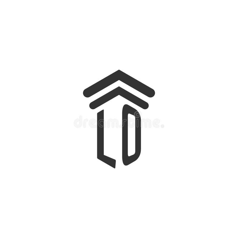 LO Initial for Law Firm Logo Design Stock Vector - Illustration of ...