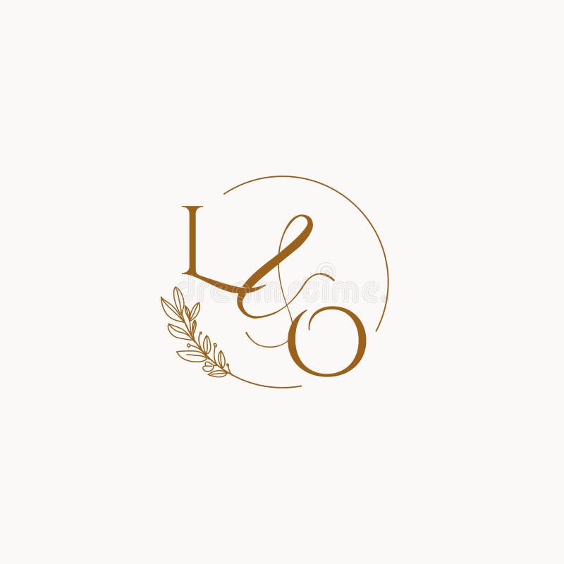 LO Initial Wedding Monogram Logo Stock Illustration - Illustration of ...