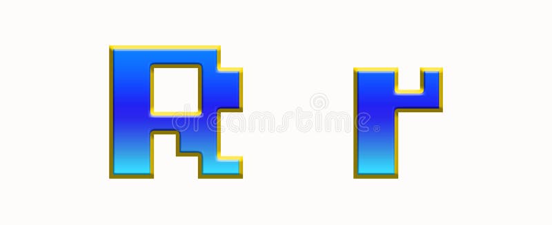 Lo Res Craft Font Fonts Gradient Sans Serif Alphabet Letters ...