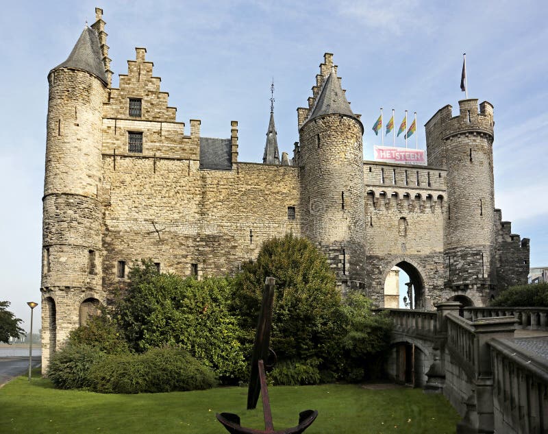 Lo Steen, Regione Di Anversa, Fiandre, Belgio Immagine Stock - Immagine ...