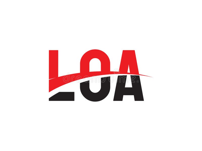LOA Letter Initial Logo Design Stock Vector - Illustration of black ...