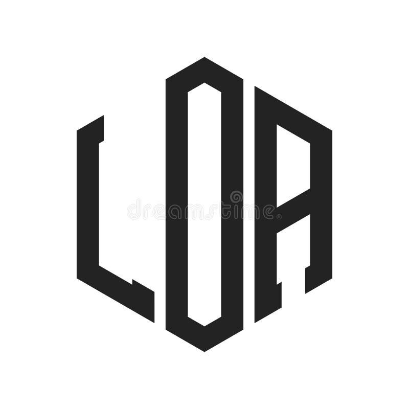 LOA Logo Design. Initial Letter LOA Monogram Logo Using Hexagon Shape ...