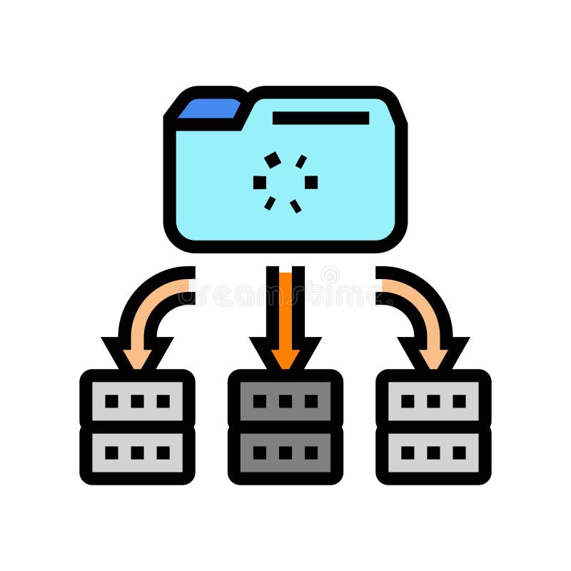 Load Balancer Data Center Color Icon Vector Illustration Stock ...