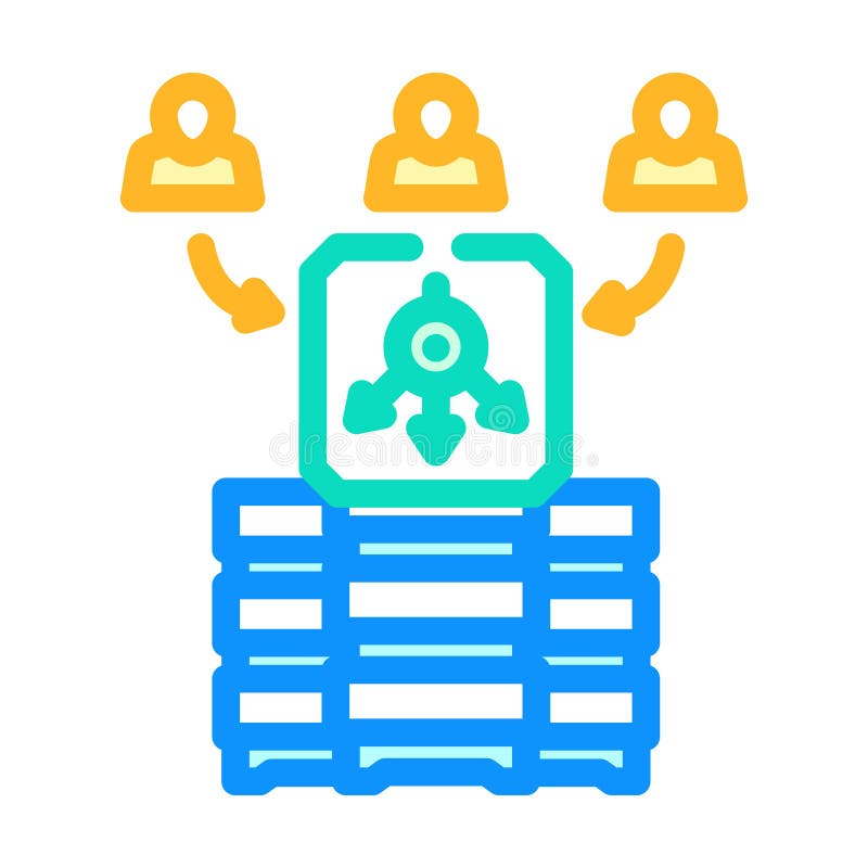 Load Balancer Data Center Color Icon Vector Illustration Stock Vector ...