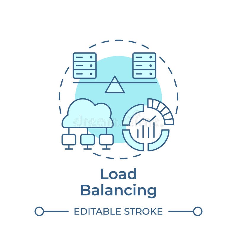 Load Balancing Soft Blue Concept Icon Stock Vector - Illustration of ...