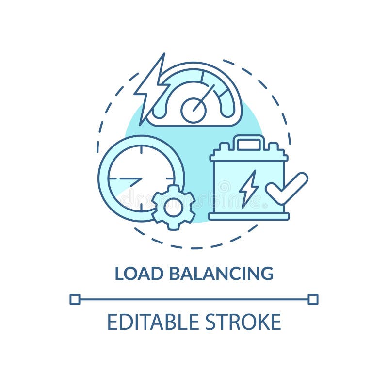 Load Balancing Turquoise Concept Icon Stock Vector - Illustration of ...